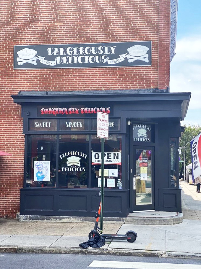 The black and gold exterior beckons like a pirate's treasure chest. This Canton corner spot promises dangerous levels of deliciousness behind its unassuming facade.