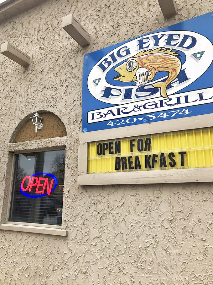 The howling wolf mural might be the first clue that Big Eyed Fish isn't your average corner restaurant. Fort Wayne's blue beacon of comfort food.
