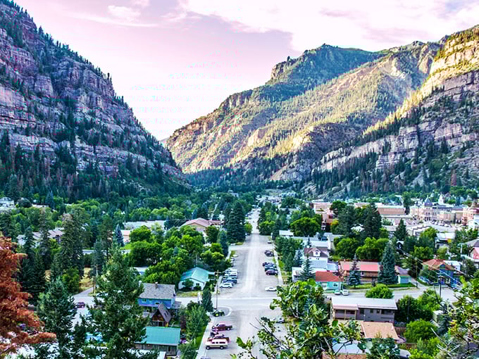 Ouray nestles perfectly in its mountain cradle like nature's version of a snow globe village &ndash; minus the artificial snow and plastic dome.
