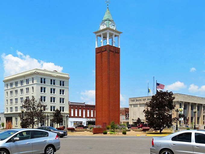 Marion's historic downtown square whispers stories from another era while inviting you to create new memories among its well-preserved brick facades.