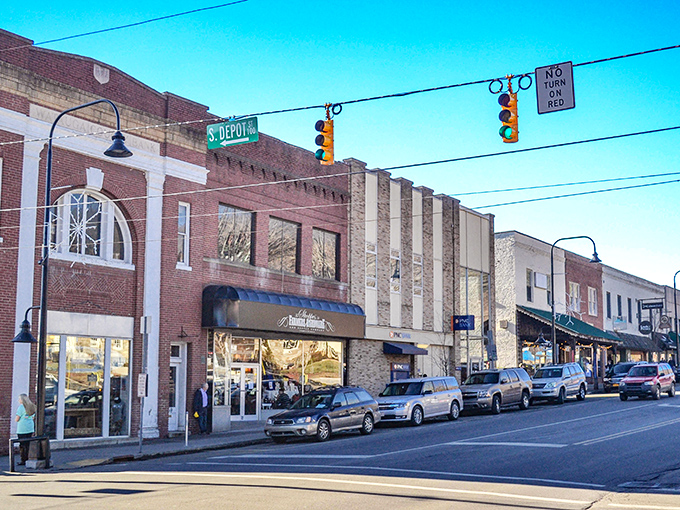 Downtown Boone offers that perfect small-town vibe where brick buildings, mountain views, and friendly faces converge into postcard-worthy Main Street magic. 