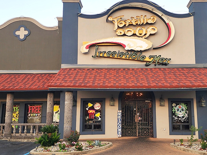 The "Irresistible Mex" promise on Tortilla Soup's distinctive facade isn't just clever marketing—it's a delicious mission statement delivered daily.