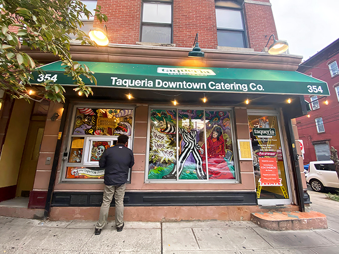 The unassuming green awning of Taqueria Downtown Catering Co. hides Jersey City's best-kept culinary secret. Like finding a diamond in your cereal box &ndash; unexpected but absolutely thrilling.