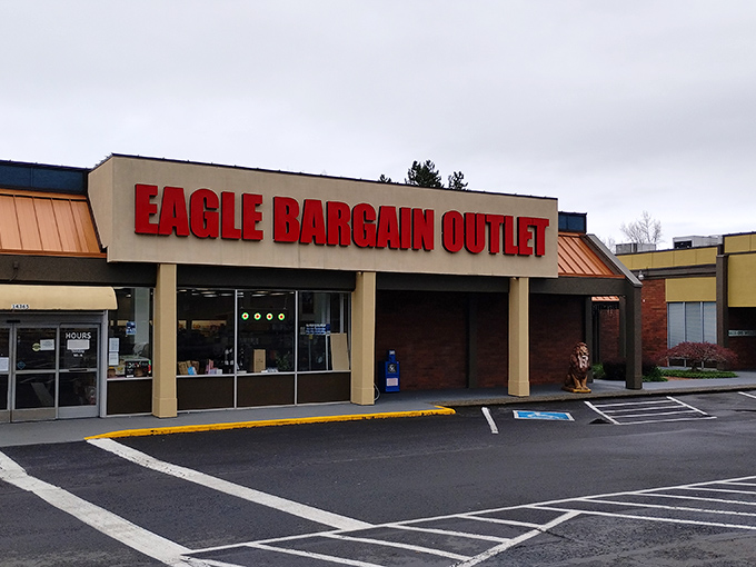 The unassuming storefront with its bold red signage promises treasure hunting of the highest order. Retail therapy awaits inside!