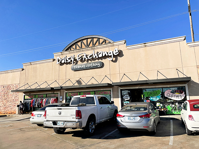 The unassuming exterior of Daisy Exchange belies the treasure trove within. Like a fashion speakeasy, only the initiated know what awaits inside.