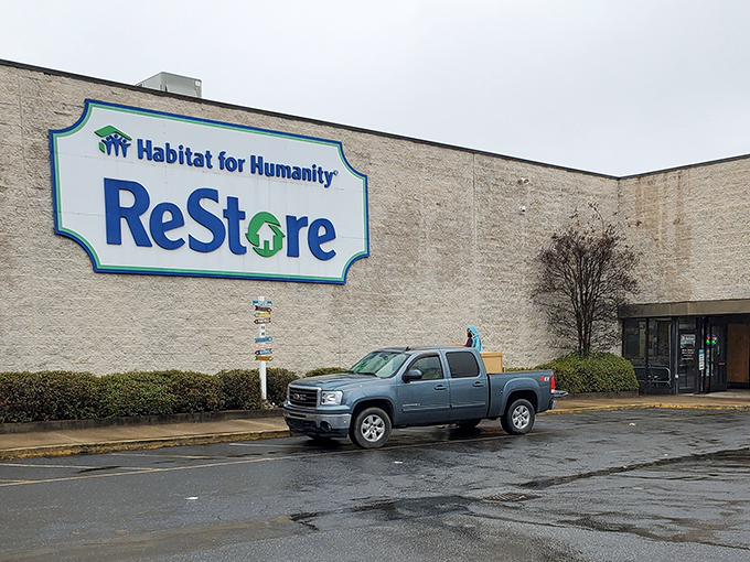 The exterior beckons like a humble fortress of possibility&mdash;behind these walls, thousands of home dreams wait to be discovered at bargain prices.