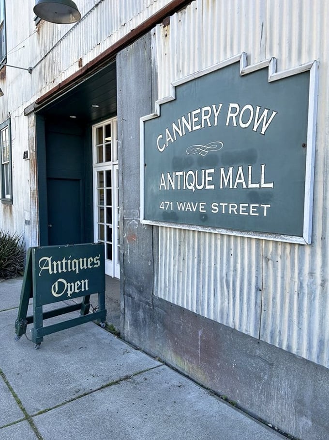 The rusted corrugated exterior isn't just authentic industrial chic&mdash;it's a time portal disguised as a building. Step through those white doors and prepare for temporal whiplash.