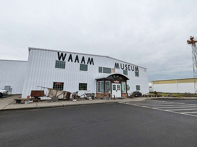 The unassuming exterior of WAAAM belies the mechanical wonderland within, like finding a treasure chest disguised as a shoebox.