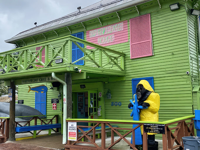The lime green exterior isn't subtle, but neither is Florida. This technicolor dreamcoat of a building promises fun before you even step inside.