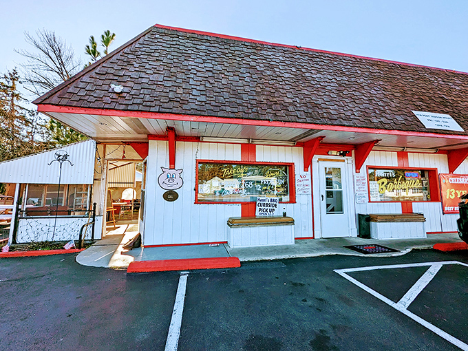 The unassuming exterior of Henri's Hotts Barbeque hides culinary treasures that would make even the most dedicated food pilgrim weep with joy.