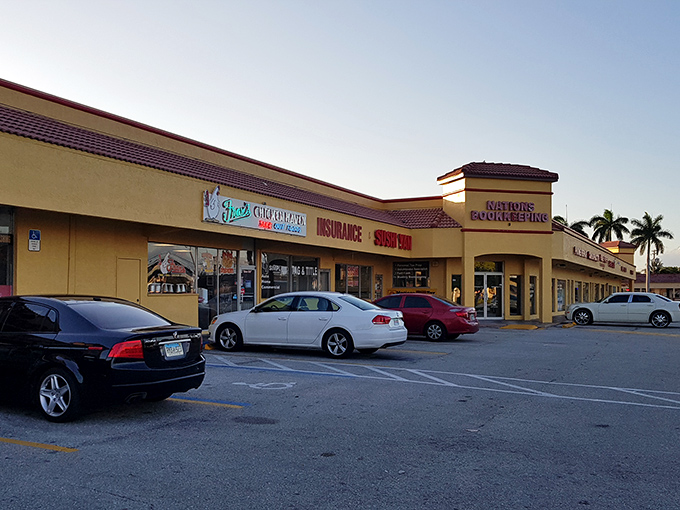 The unassuming yellow exterior of Fran's Chicken Haven proves once again that culinary treasures often hide in plain sight.