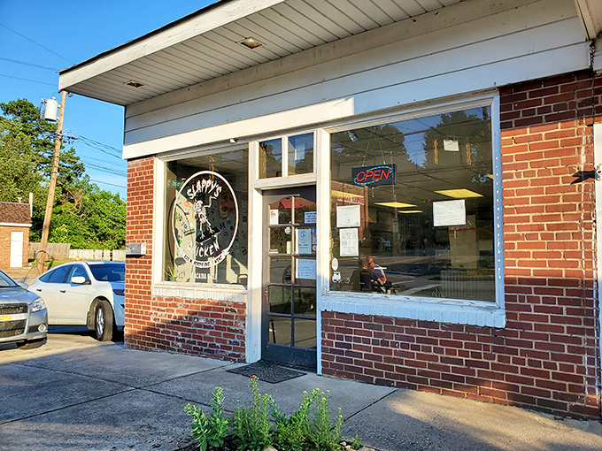 The unassuming brick storefront houses culinary treasures that locals whisper about. That dancing skeleton logo? A hint at the life-changing experience awaiting inside.