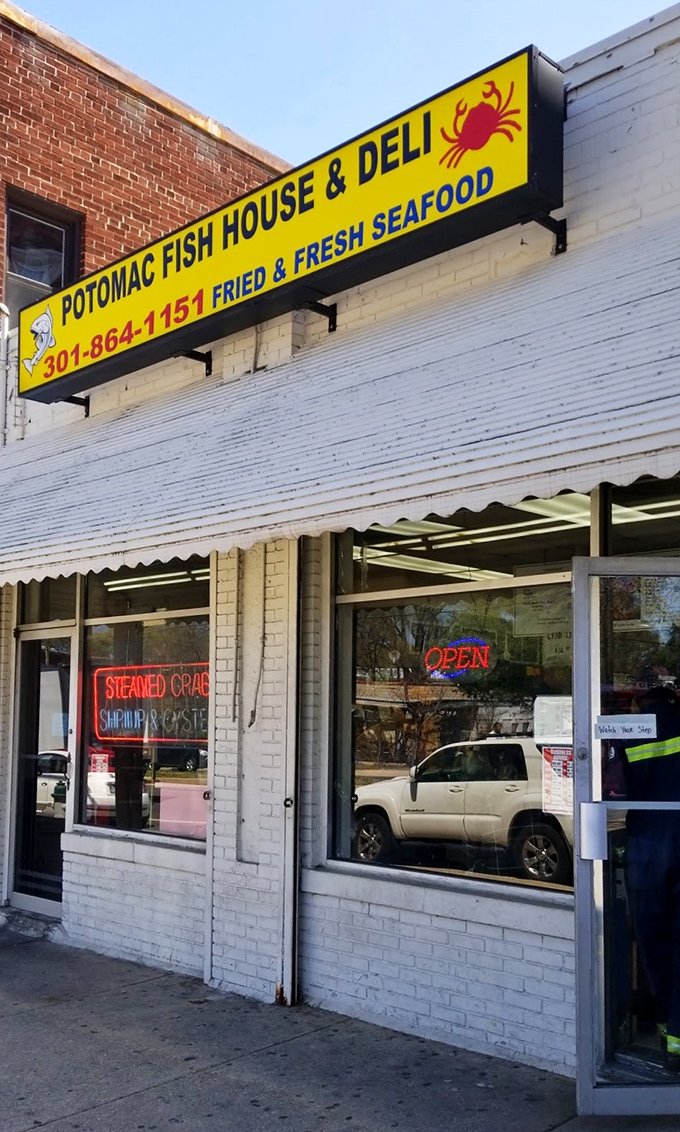 The bright yellow sign beckons seafood lovers like a lighthouse guiding hungry sailors to shore. No fancy frills, just the promise of fried perfection.