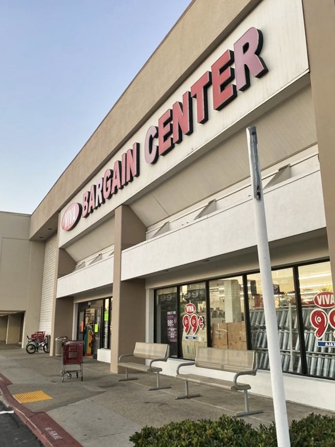 The unassuming exterior of Viva Bargain belies the treasure trove within. Like finding a secret portal to discount heaven under the California sun.