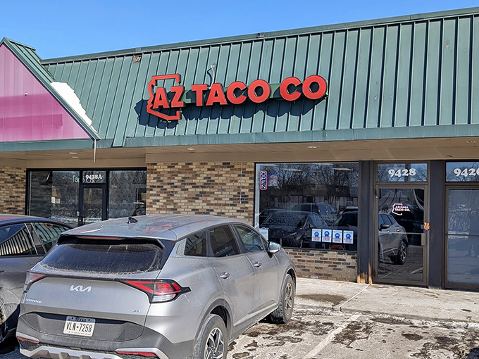 The unassuming exterior of Arizona Taco Co. proves once again that culinary treasures often hide in strip malls, waiting for adventurous eaters to discover them.