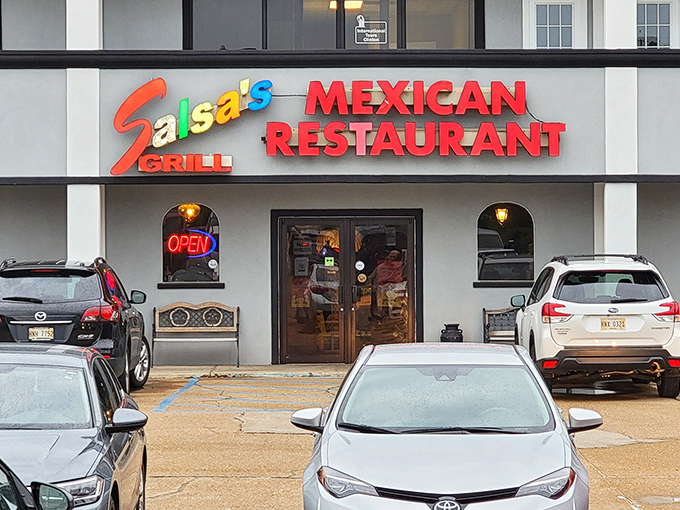 The rainbow-colored sign beckons hungry travelers like a neon oasis in Clinton. Come for the colors, stay for the culinary revelations.