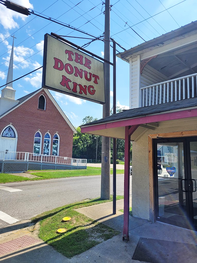 The unassuming white building with red trim might not look like much, but inside awaits donut nirvana that's worth every calorie.