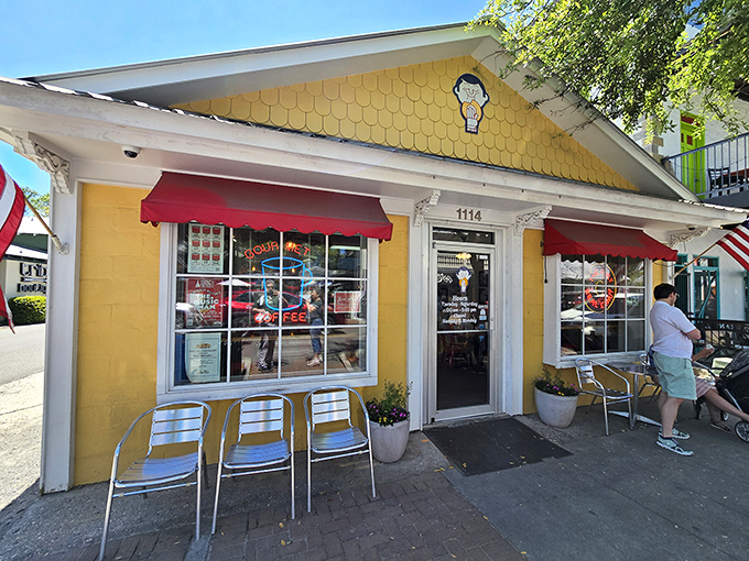 The sunshine-yellow exterior isn't just cheerful&mdash;it's a beacon of hope for the donut-deprived souls of Ocean Springs. No filter needed on this Mississippi landmark.