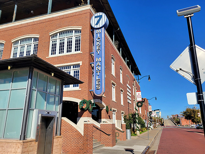 The brick fortress of flavor stands proudly in Bricktown, where the number 7 sign beckons hungry pilgrims like a culinary lighthouse.