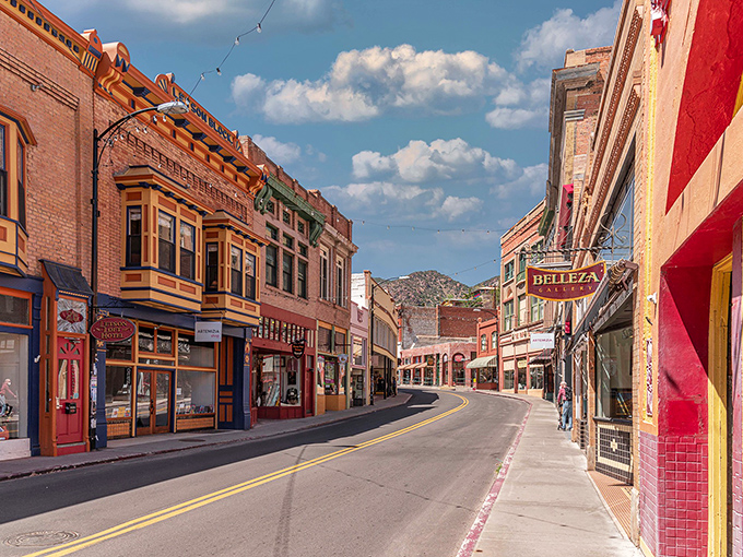 Bisbee's Main Street looks like a movie set where the Wild West met Art Deco and decided to throw a block party together.