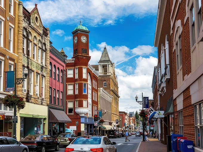 Staunton's iconic clock tower stands sentinel over Beverley Street, where red brick buildings house treasures waiting to be discovered around every corner.
