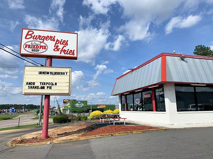 The unassuming exterior hides culinary treasures like a poker player conceals a royal flush. This modest brick building houses hand-held happiness waiting to be discovered.