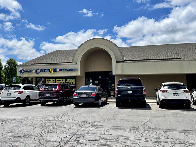 The unassuming exterior of Jumpin' Catfish belies the culinary treasures within. Like a poker player with a royal flush, it keeps its best cards hidden.