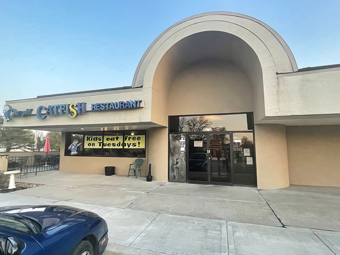 The unassuming exterior of Jumpin' Catfish belies the culinary treasures within. Like a poker player with a royal flush, it keeps its best cards hidden.
