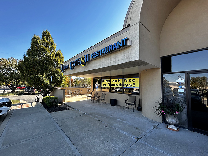 The unassuming exterior of Jumpin' Catfish belies the culinary treasures within. Like a poker player with a royal flush, it keeps its best cards hidden.