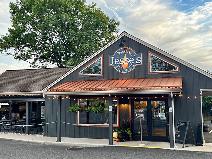 The barbecue promised land beckons with its simple wooden exterior and copper accents&mdash;proof that the best smokehouses focus on meat, not architectural flourishes.