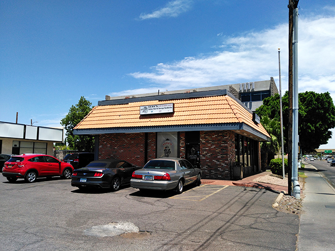 Unassuming culinary greatness hides in plain sight – this terra-cotta roofed brick building houses Chicago flavor that would make the Windy City proud.