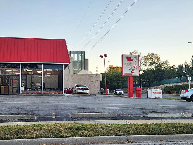The bright red roof and iconic flying chicken logo &ndash; Kansas City's bat signal for those in desperate need of crispy salvation.