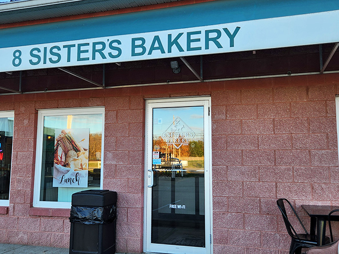 The unassuming pink exterior of 8 Sisters Bakery hides culinary treasures that would make even the most dedicated carb-avoider reconsider their life choices.