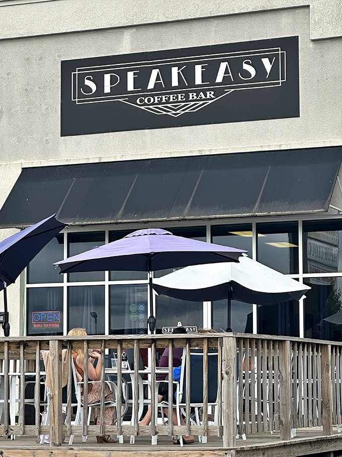 The unassuming storefront of Speakeasy Coffee Bar in Bryant hides culinary treasures within, like a delicious secret waiting to be discovered.