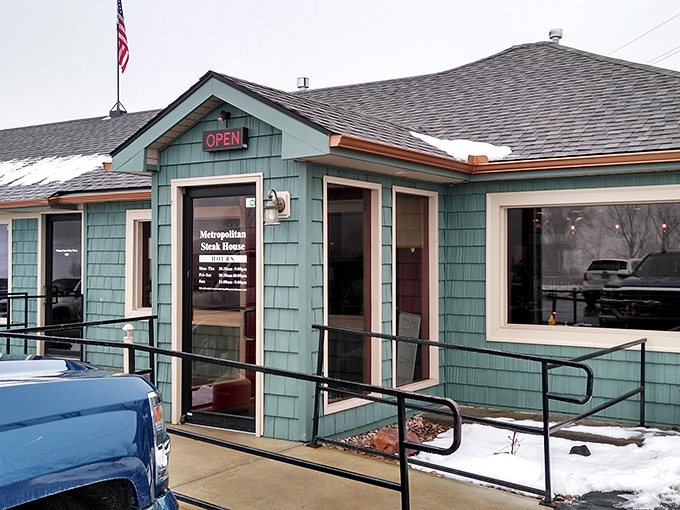 The little blue steakhouse with its unassuming facade says it all. Unpretentious perfection awaits.