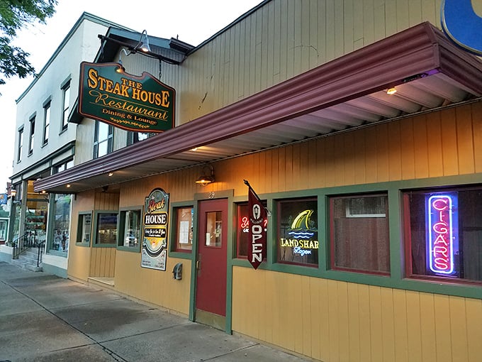 The Steak House's unassuming exterior in Wellsboro promises what Vegas marquees only dream of delivering: genuine satisfaction without the glitz.