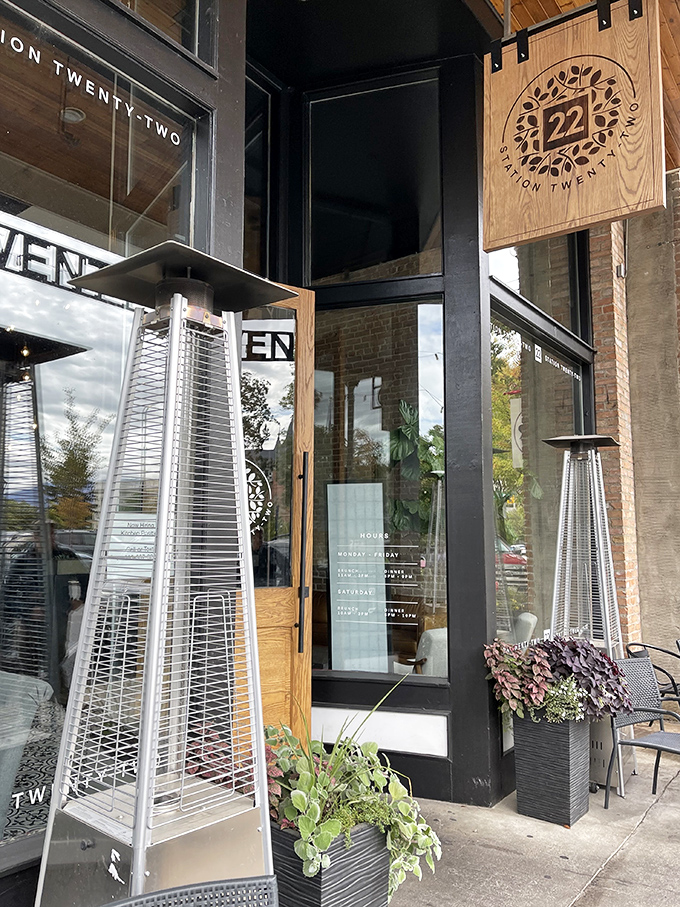 Station 22's vibrant red-trimmed exterior isn't just inviting&mdash;it's practically winking at you with that cheeky sidewalk sign promising deep-fried cookie dough salvation.