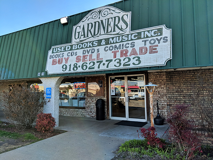 The green-sided literary fortress beckons from the roadside, promising adventures bound between covers rather than pixels.