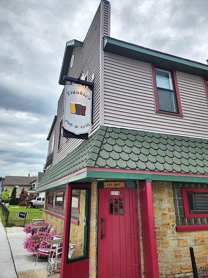 The unassuming exterior of Frankie's Pub & Grill stands like a sentry guarding culinary treasures within. Wisconsin's best-kept secrets often hide behind the simplest facades.