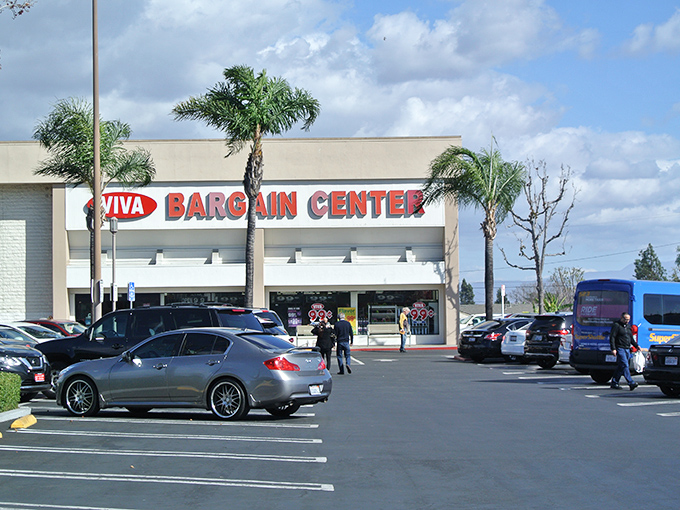 The unassuming exterior of Viva Bargain belies the treasure trove within. Like finding a secret portal to discount heaven under the California sun.