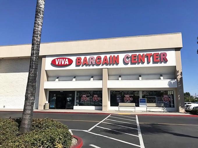 The unassuming exterior of Viva Bargain belies the treasure trove within. Like finding a secret portal to discount heaven under the California sun.