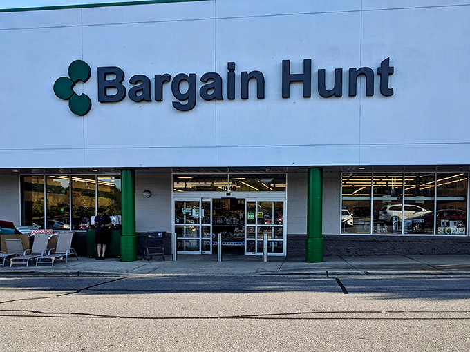 The unassuming exterior of Bargain Hunt beckons with promises of treasures within. Like a retail speakeasy, only the initiated know what awaits inside.