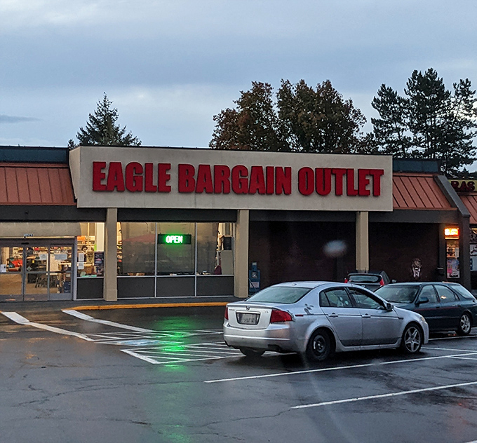 The unassuming storefront with its bold red signage promises treasure hunting of the highest order. Retail therapy awaits inside!