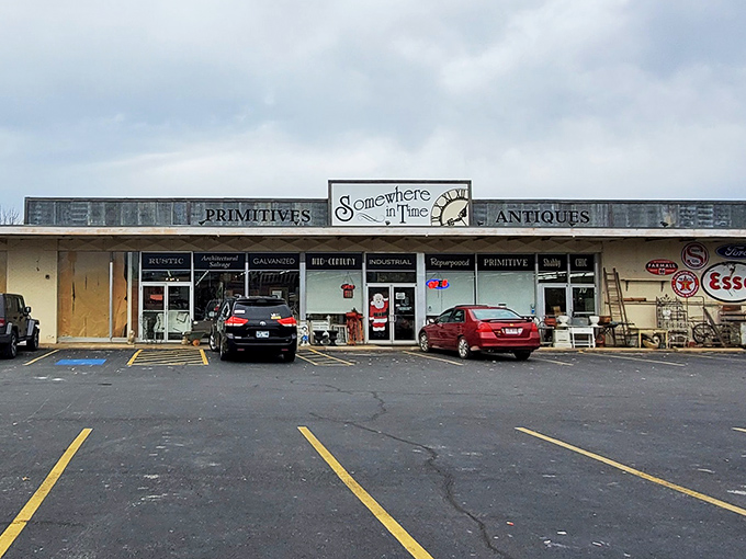 The unassuming storefront of Somewhere in Time belies the wonderland within—like finding Narnia in a strip mall.