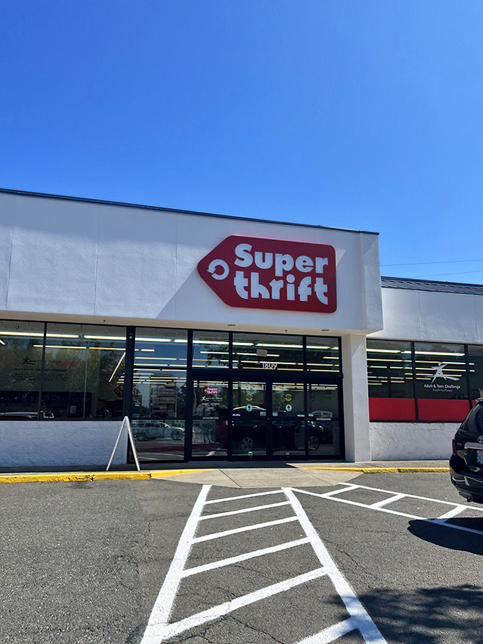 The unassuming exterior of SuperThrift belies the treasure trove within, like finding a portal to vintage wonderland in a strip mall.