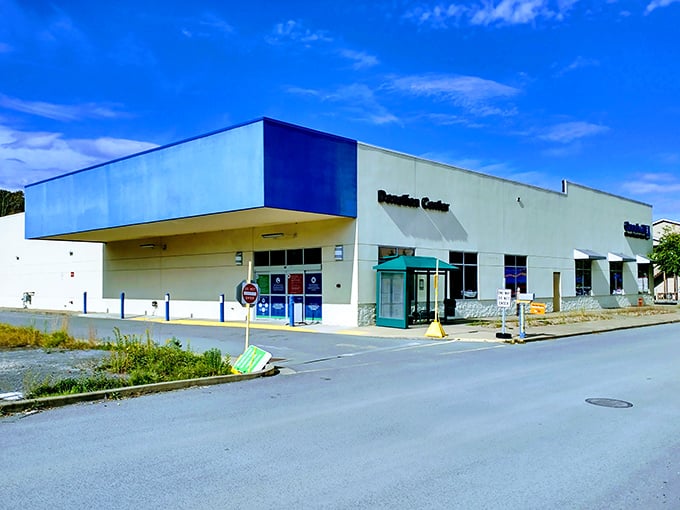 The iconic blue facade of Goodwill in Morgantown stands like a beacon for treasure hunters. Second-hand shopping never looked so inviting!