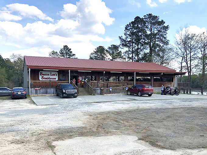 Exterior: Don't judge this book by its cover&mdash;behind that humble red roof and wooden porch lies a carnivore's paradise worth every mile of your rural detour.