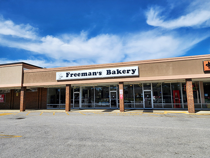 Freeman's Bakery stands proudly in its Florence strip mall location, where the unassuming exterior hides a wonderland of butter and sugar within.