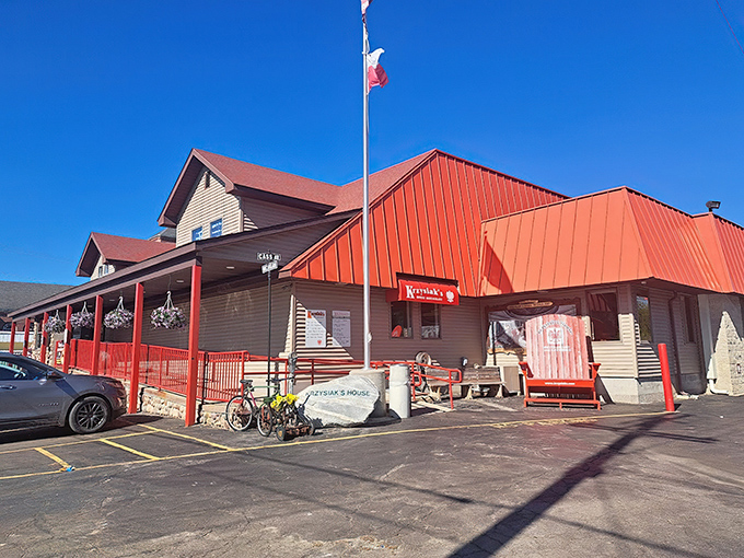 The red-roofed sanctuary of Polish-American cuisine stands proudly on North Euclid Avenue, a beacon for hungry travelers and locals alike.