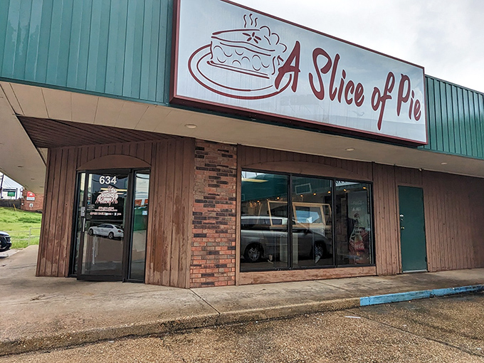 The unassuming storefront might not look like much, but behind that modest green facade lies a treasure trove of pie perfection waiting to be discovered.